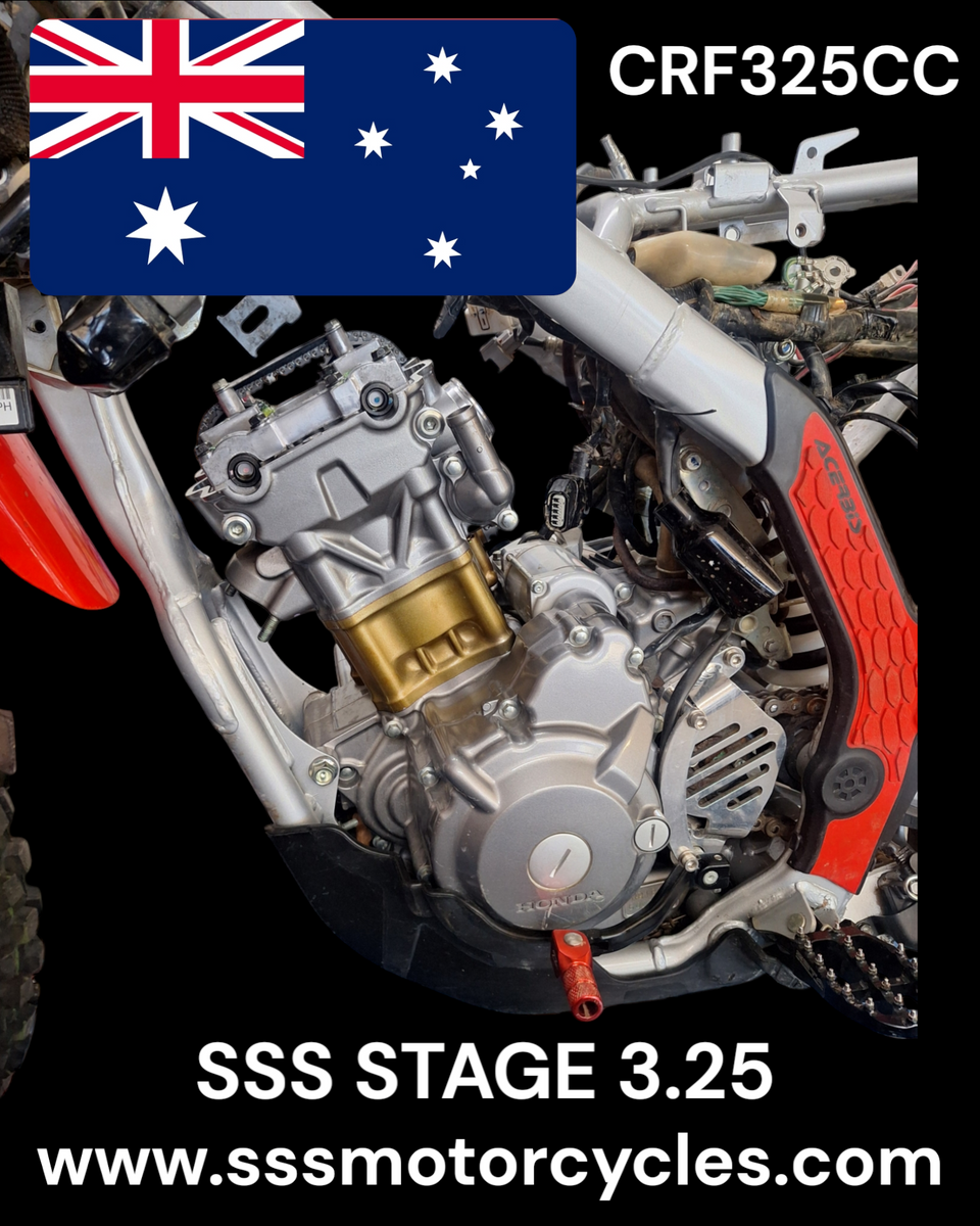 CRF300 SSS STAGE 3.25 BIG BORE KIT 325CC DEVELOPED FOR AUSTRALIAN FUEL ...